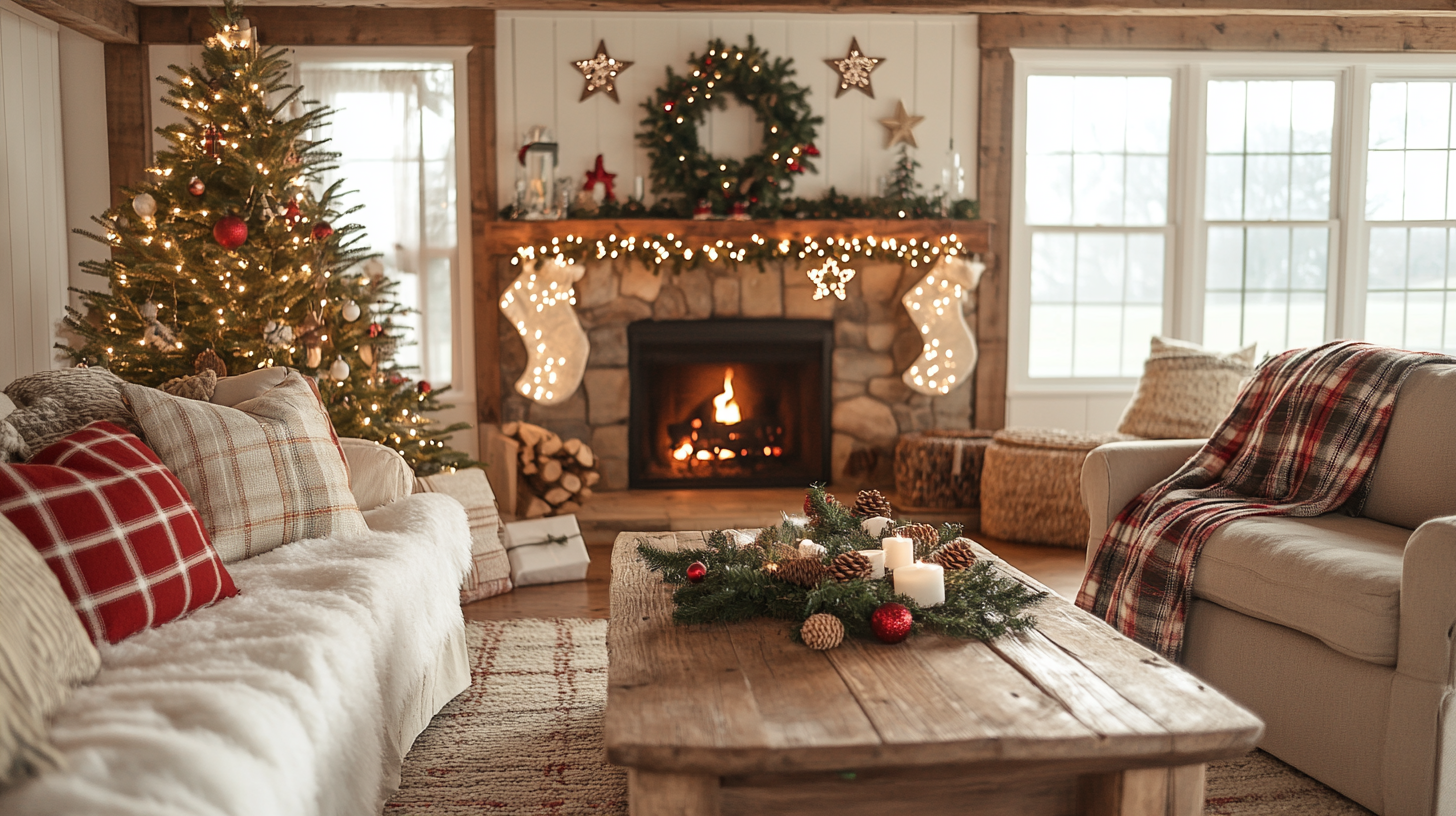 29 Farmhouse Christmas Decor Ideas That Wrap Your Home in Country ...